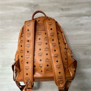 MCM | Bags | Mcm Brown Backpack With Iconic Monogram Design | Poshmark